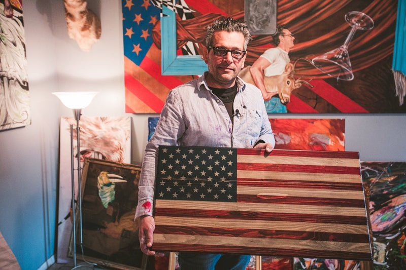 Giving Back Tour - A Wooden American Flag for Scott LoBaido