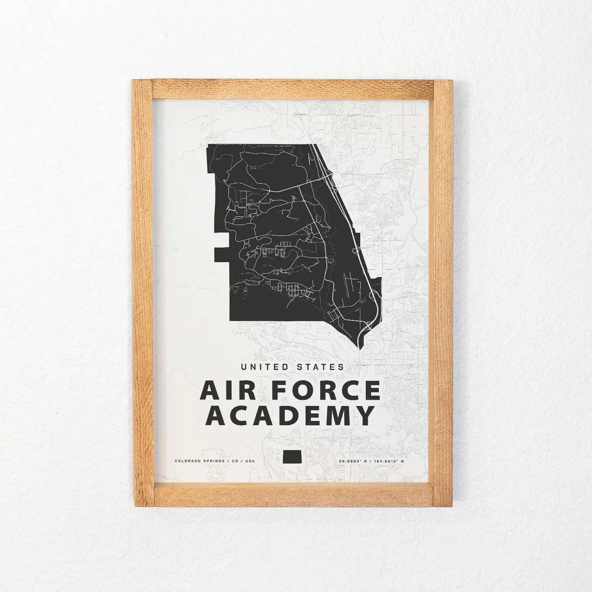 Framed Air Force Base Map - Military Wall Art Gift – Flags Of Valor