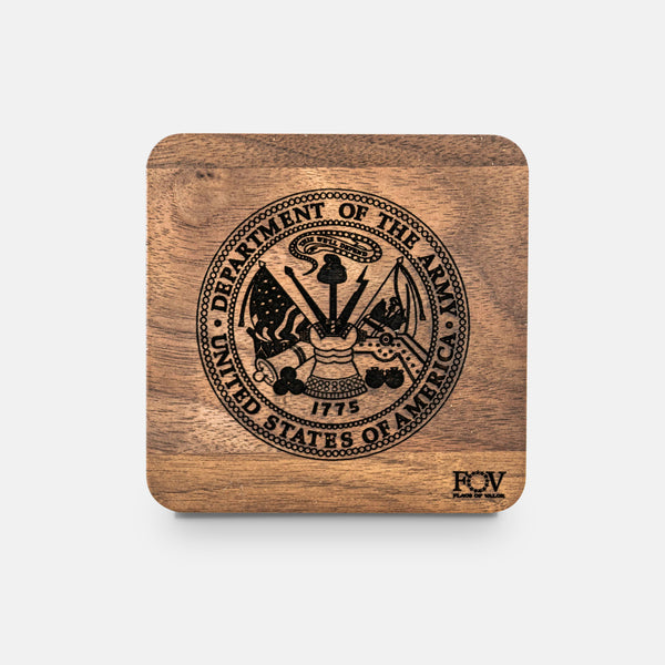 Walnut Coasters – Flags Of Valor